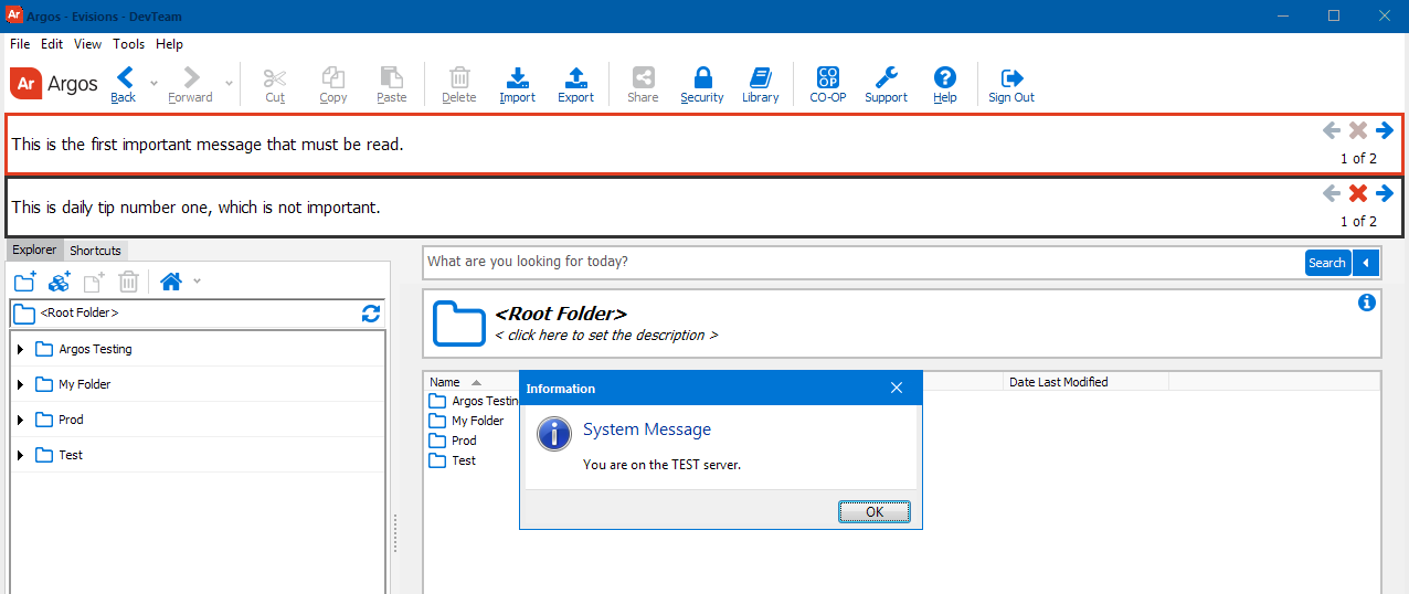System Messages