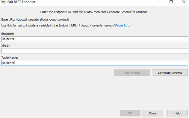 Example of Creating a REST Connector for Ellucian Ethos and Insight