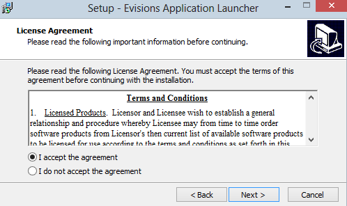 Evisions Application Launcher - User Installation