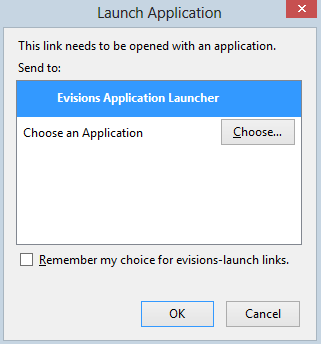 Using the Evisions Application Launcher