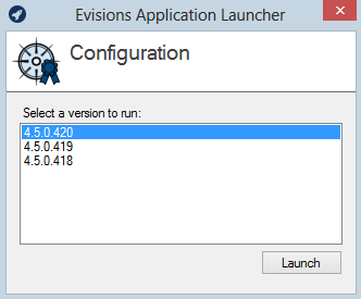 Using the Evisions Application Launcher